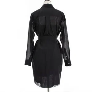 Theory | Dresses | Theory Oversized Black Pocket Airy Shirting Black ...